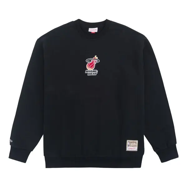 Mitchell & Ness X Nba Miami Heat Sweatshirt 'black - Black/red