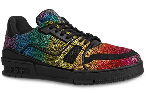 LOUIS VUITTON Trainer Sneakers Glitter Rainbow