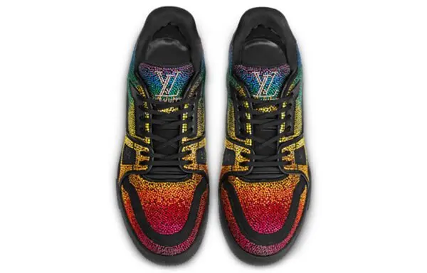 LOUIS VUITTON Trainer Sneakers Glitter Rainbow