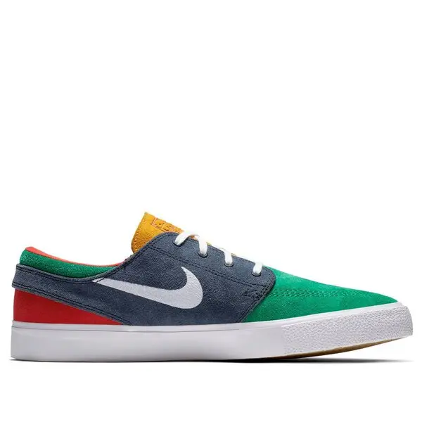 Nike Zoom Janoski Sb 'green Obsidian' Skate Shoes - Red/green/blue