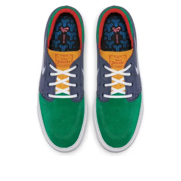 Nike Zoom Janoski Sb 'green Obsidian' Skate Shoes - Red/green/blue