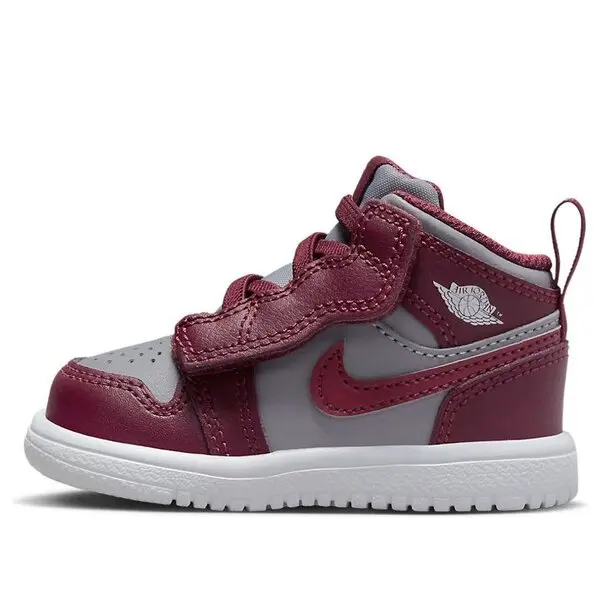JORDAN 1 Mid Sneakers - Grey/red