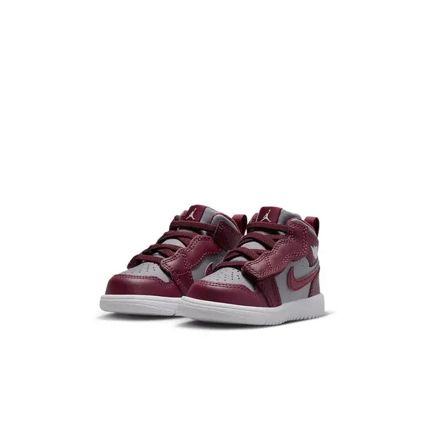 JORDAN 1 Mid Sneakers - Grey/red