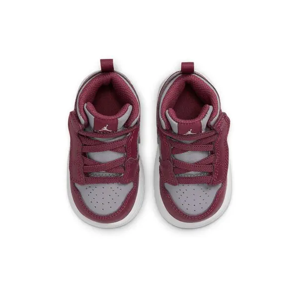 JORDAN 1 Mid Sneakers - Grey/red