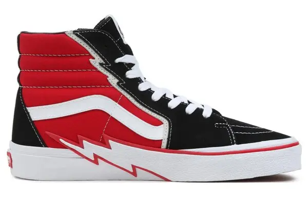 VANS Sk8-hi Thunderbolt High Top Sneakers - Black/red