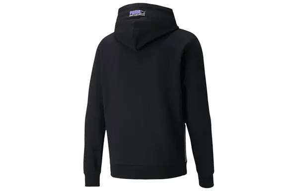 PUMA Logo Printed Pullover Hooded Fleece
