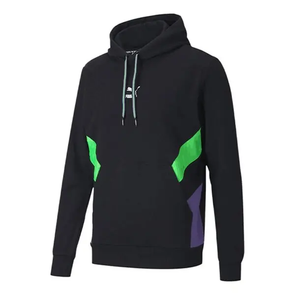 PUMA Logo Printed Pullover Hooded Fleece - Default Color