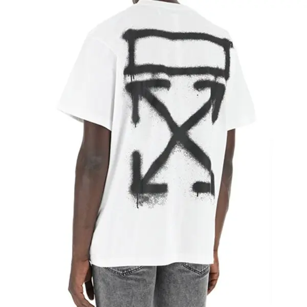 Off-White Spray Painting Arrows Sketch Short Sleeve Oversize 'white Black - White/black