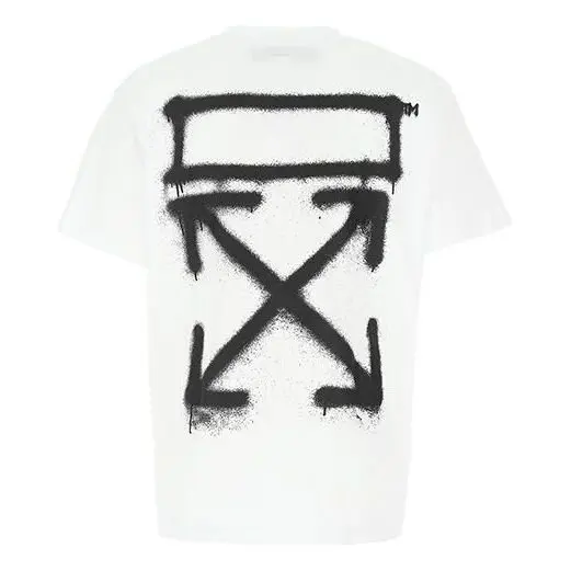 Off-White Spray Painting Arrows Sketch Short Sleeve Oversize 'white Black - White/black