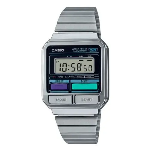 Casio Vintage Waterproof Stainless Steel Strap - Silver