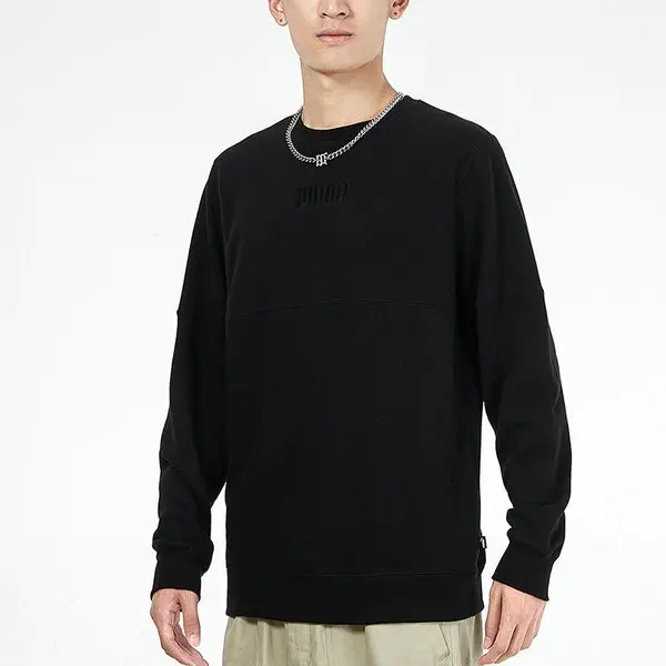 PUMA Solid Color Logo Pullover