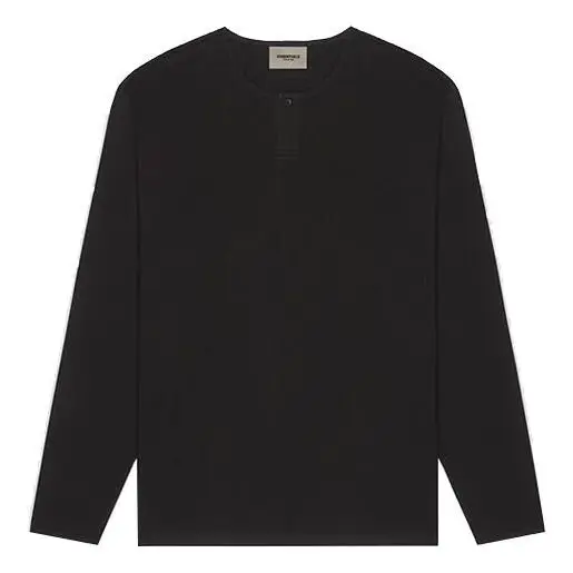 Fear Of God Fw20 Thermal Long Sleeve Logo Tee - Black