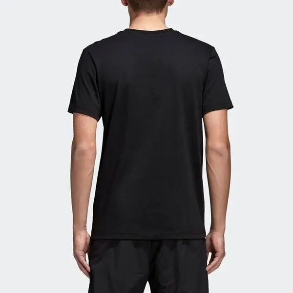 Adidas Originals Pdx Classic Tee Athleisure Casual Sports Alphabet Printing Round Neck Short Sleeve - Black