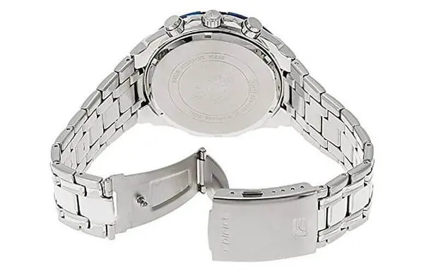 Casio Edifice Stainless Steel Link Strap Analog Watch - Black/blue