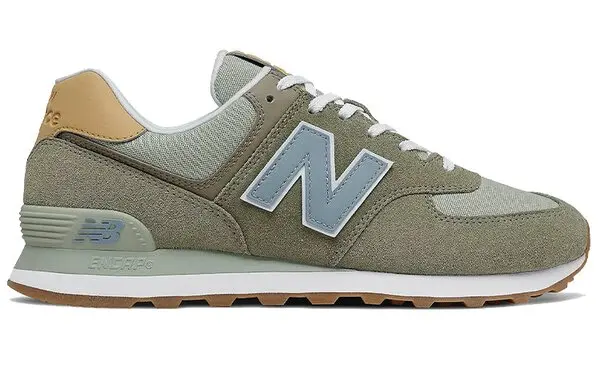 NEW BALANCE 574 Retro Low Top Sneakers - Grey/green