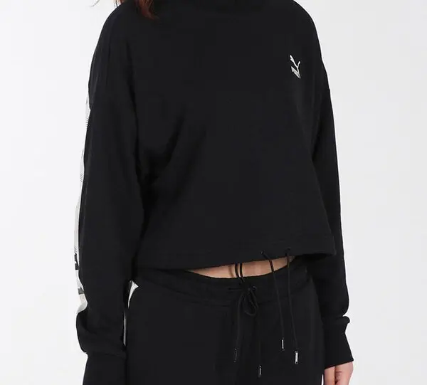 PUMA Cropped Pullover With Logo Detailing