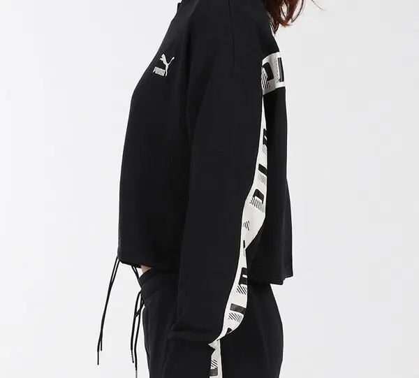 PUMA Cropped Pullover With Logo Detailing