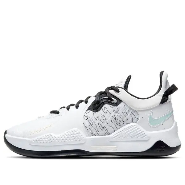 Nike Pg 5 "white Black" Athletic Sneakers - White/black
