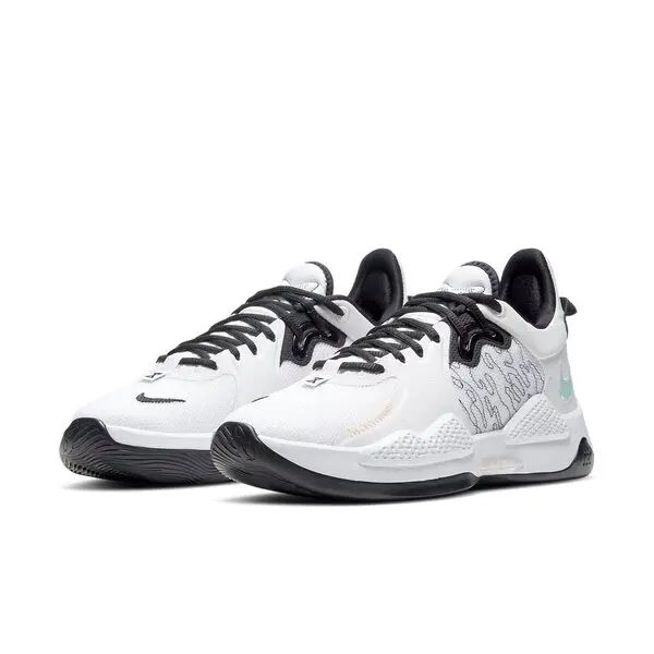 Nike Pg 5 "white Black" Athletic Sneakers - White/black