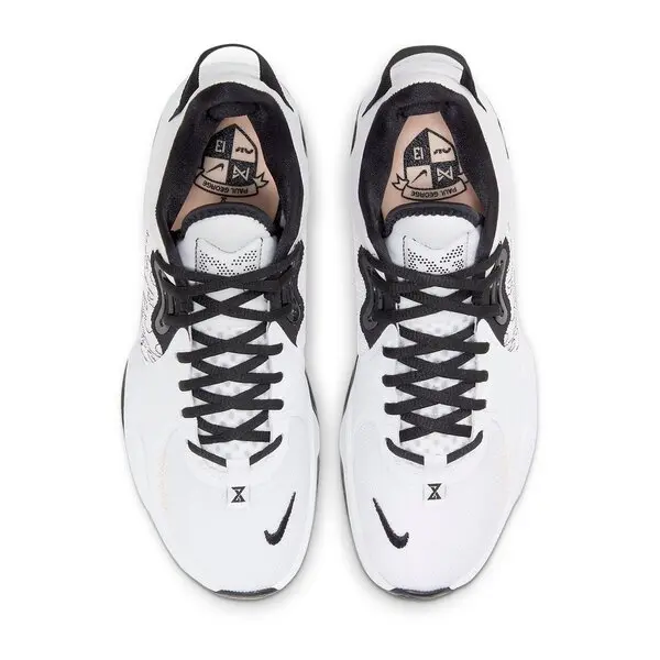 Nike Pg 5 "white Black" Athletic Sneakers - White/black