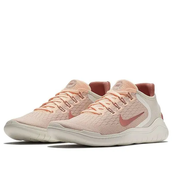 Nike Free Rn 2018 Running Shoes - Cream/pink