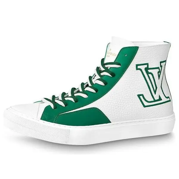 LOUIS VUITTON Tattoo Ankle Sneakers - White/green
