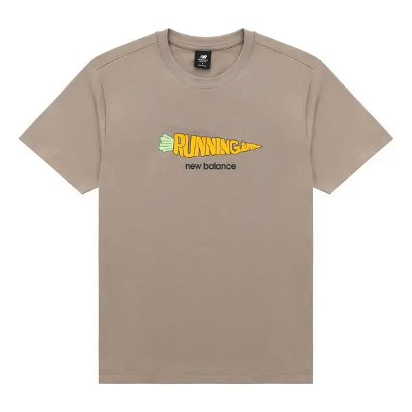 NEW BALANCE Graphic Print T-shirt - Brown/orange