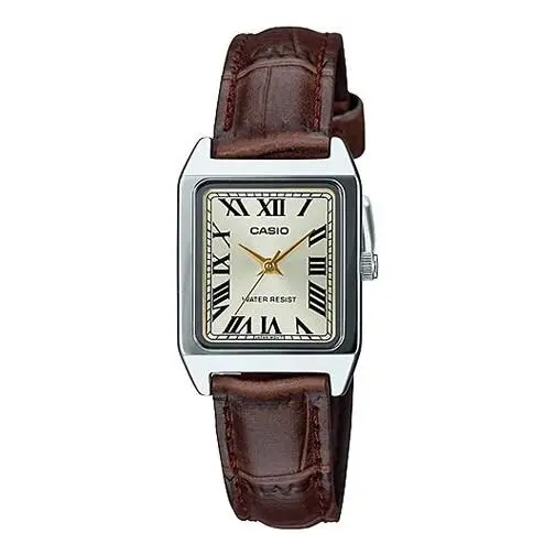 Casio Vintage Series Gold Strap Small Tank Quartz Analog Watch - Brown