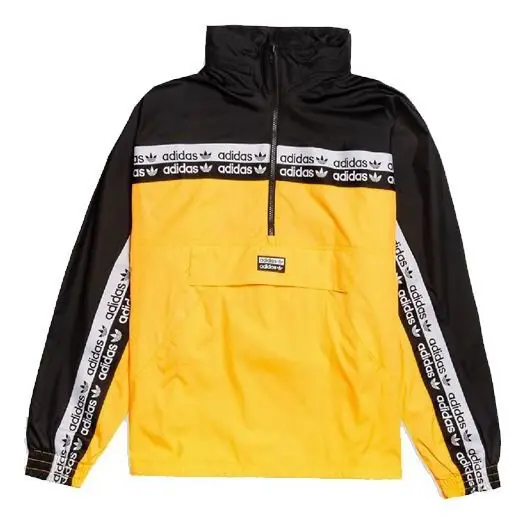 Adidas Originals Ryv Vocal Neon Tt 1/4 Zip Hoodie Jacket - Orange/black