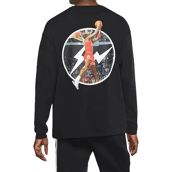 JORDAN X Fragment Long-sleeve T-shirt /reflective Silver - Black