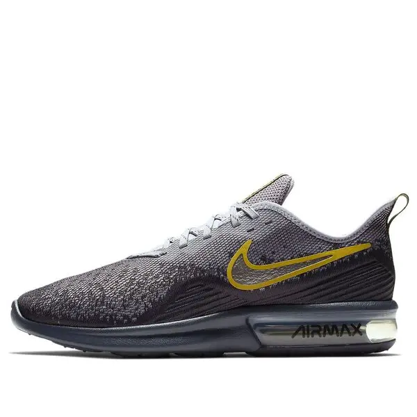 Nike Max Sequent 4 Athletic Sneakers - Grey/yellow