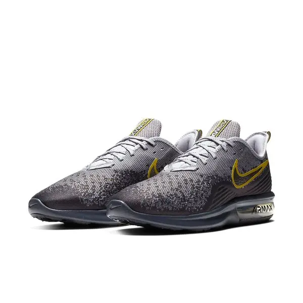 Nike Max Sequent 4 Athletic Sneakers - Grey/yellow