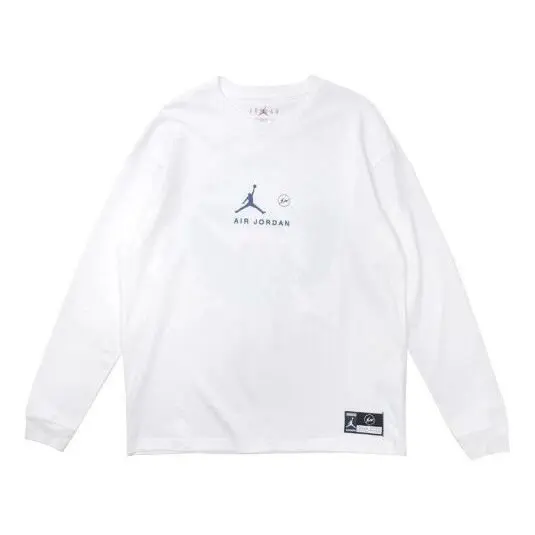 JORDAN X Fragment Long-sleeve T-shirt 'platinum Tint - White