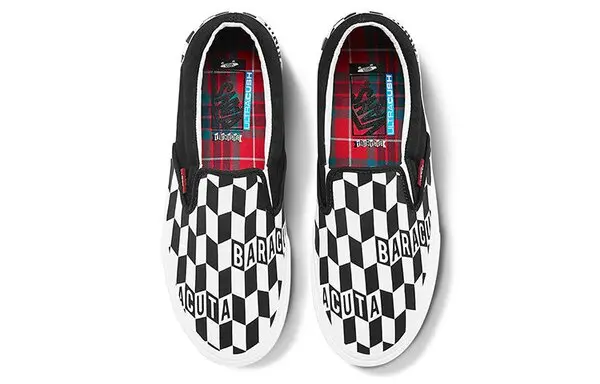 VANS Baracuta X Classic Slip-on 5 Checkerboard Sneakers - Black/white