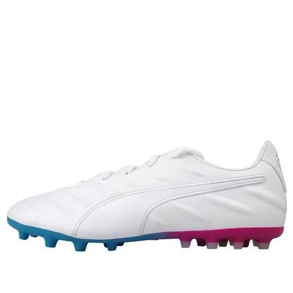 PUMA King Pro 21 Mg Soccer Cleats - White/blue/pink