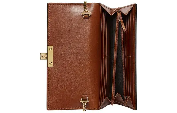 Gucci Padlock Chain Shoulder Bag In Metallic Logo Canvas