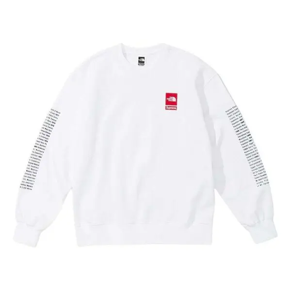 Supreme X The North Face Crewneck - White/red