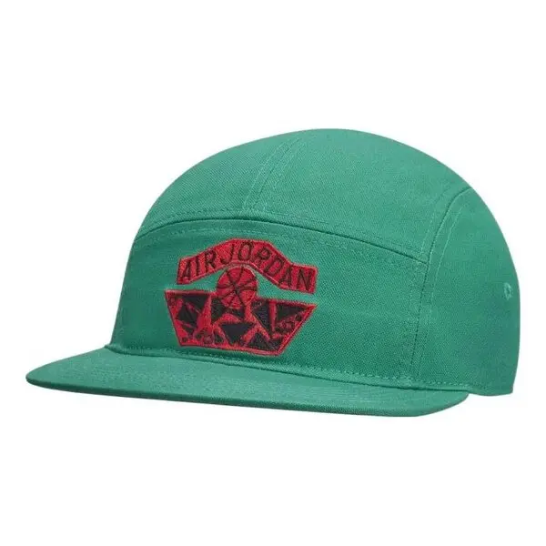 JORDAN 5 Panel Cap - Malachite/university Red