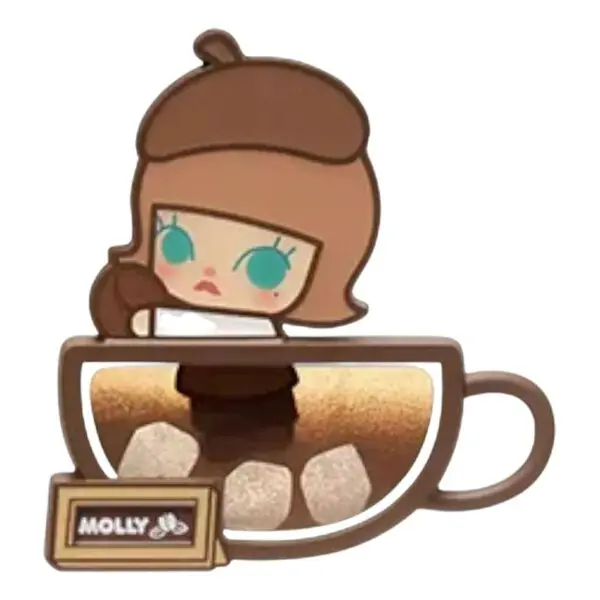 POP MART Pop Bean Coffee Factory Fridge Magnet "molly Stir With Sugar - Multi-color