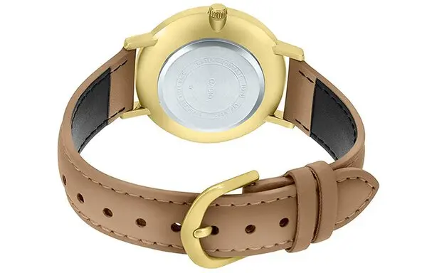 Casio Analog Quartz Watch With Leather Strap