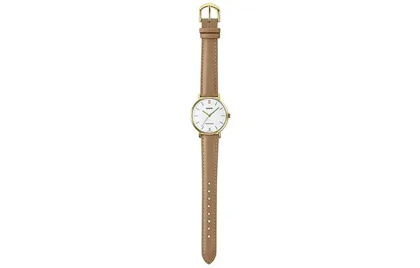 Casio Analog Quartz Watch With Leather Strap