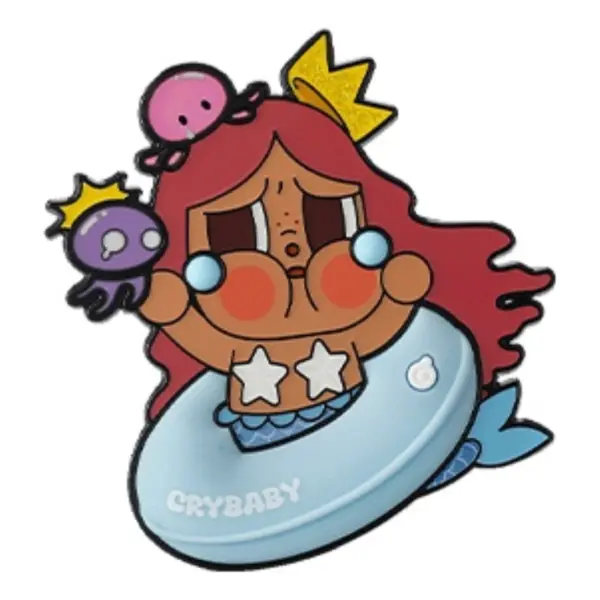 POP MART Crybaby Vacation Mode On Series Fridge Magnet 'merbaby Tears' Secret Edition - Multi-color