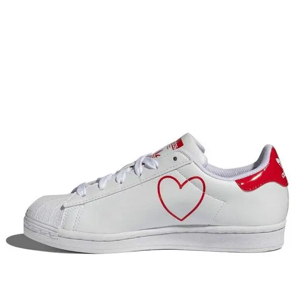 Adidas Superstar Sneakers - White/red