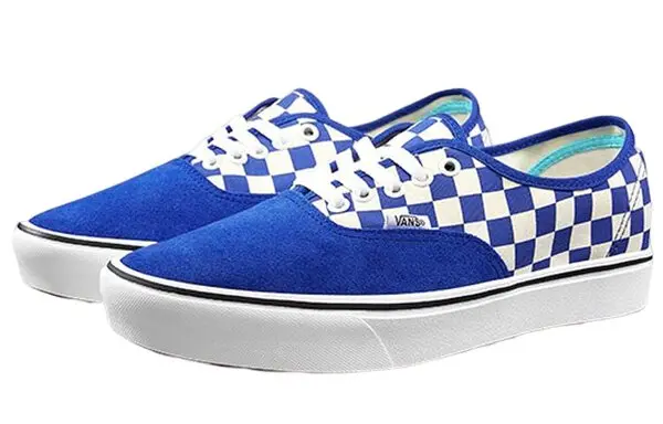 VANS Comfycush Authentic Checkerboard Sneakers - Blue