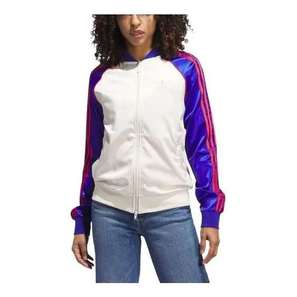 Adidas Satin Sst Track Jacket - White/purple