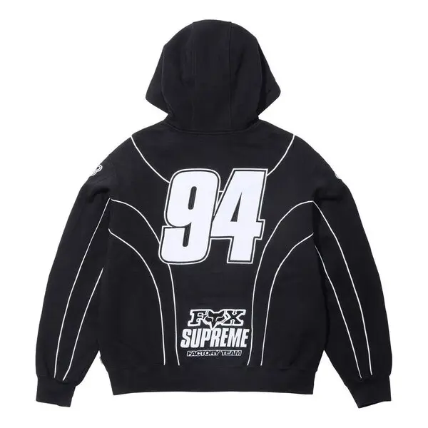 Supreme X Fox Racing Zip Up Hooded Sweatshirt