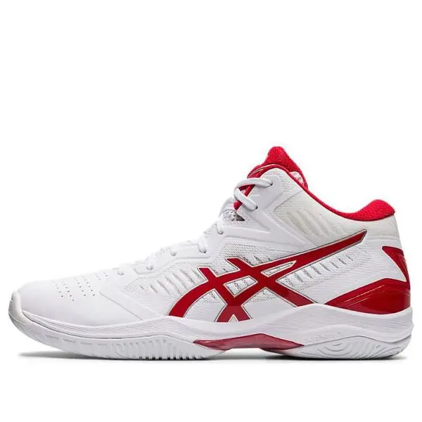Asics High Top Basketball Sneakers - White/red