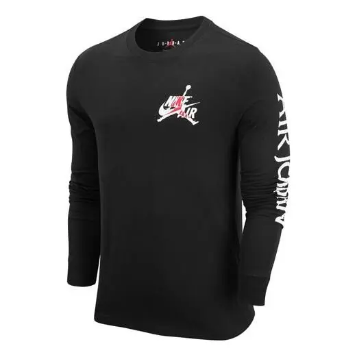 JORDAN Air Logo Long Sleeve T-shirt - Black