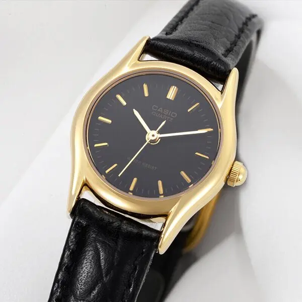 Casio Quartz Analog Watch With Leather Strap