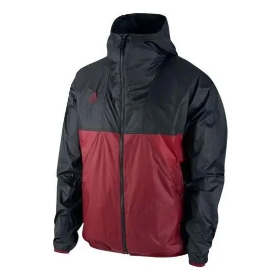 Nike X Colorblock Waterproof Lightweight Hooded Jacket Red - Multi-color